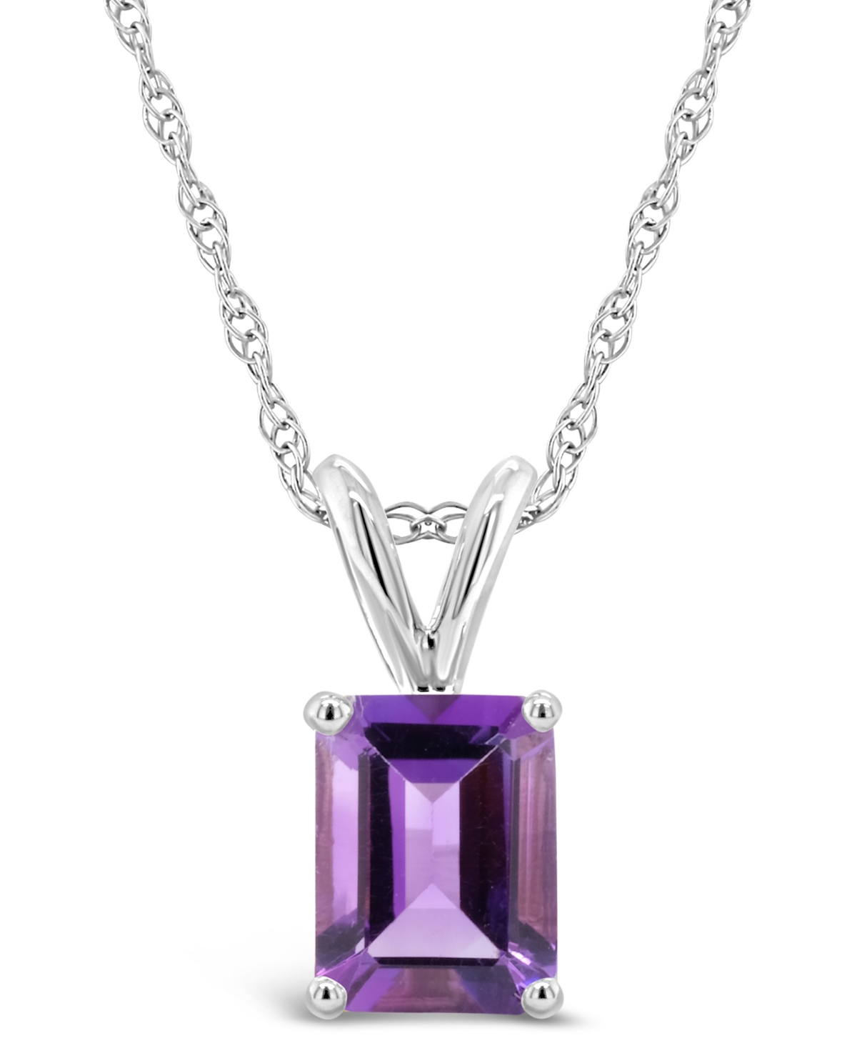 Click here for Amethyst (1-5/8 ct.t.w) Pendant Necklace in 14K Wh... prices