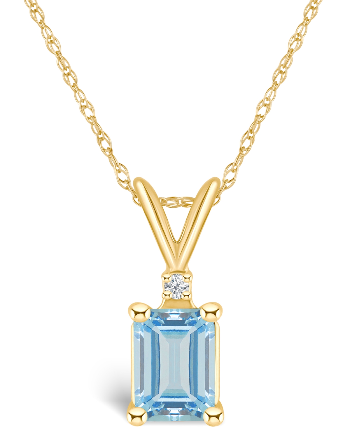 Click here for Aquamarine (7/8 ct. t.w.) and Diamond Accent Penda... prices