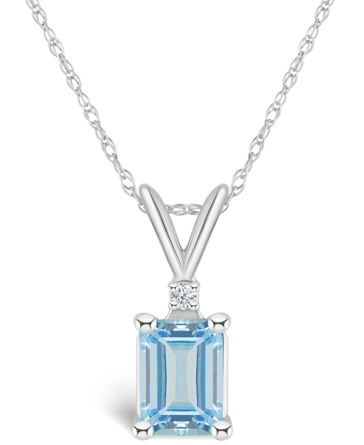 Click here for Aquamarine (7/8 ct. t.w.) and Diamond Accent Penda... prices