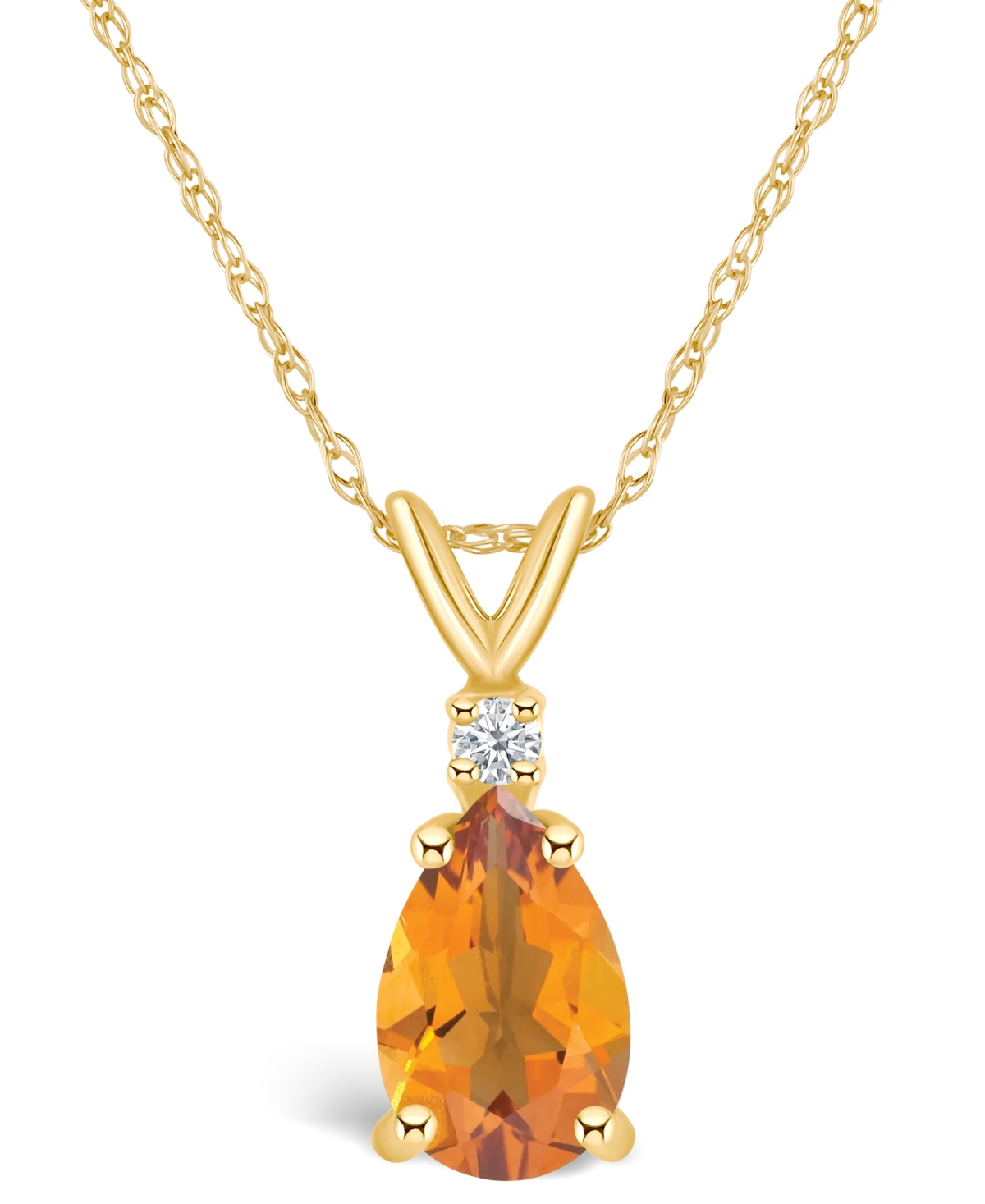 Click here for Citrine (1 ct. t.w.) and Diamond Accent Pendant Ne... prices