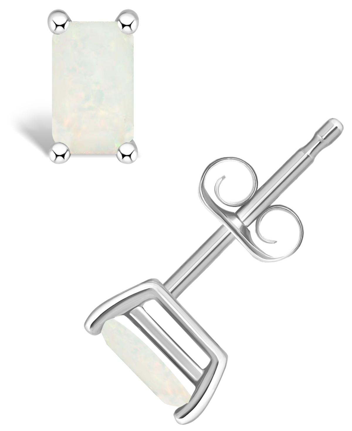 Click here for Opal (1/3 ct. t.w.) Stud Earrings in 14K White Gol... prices