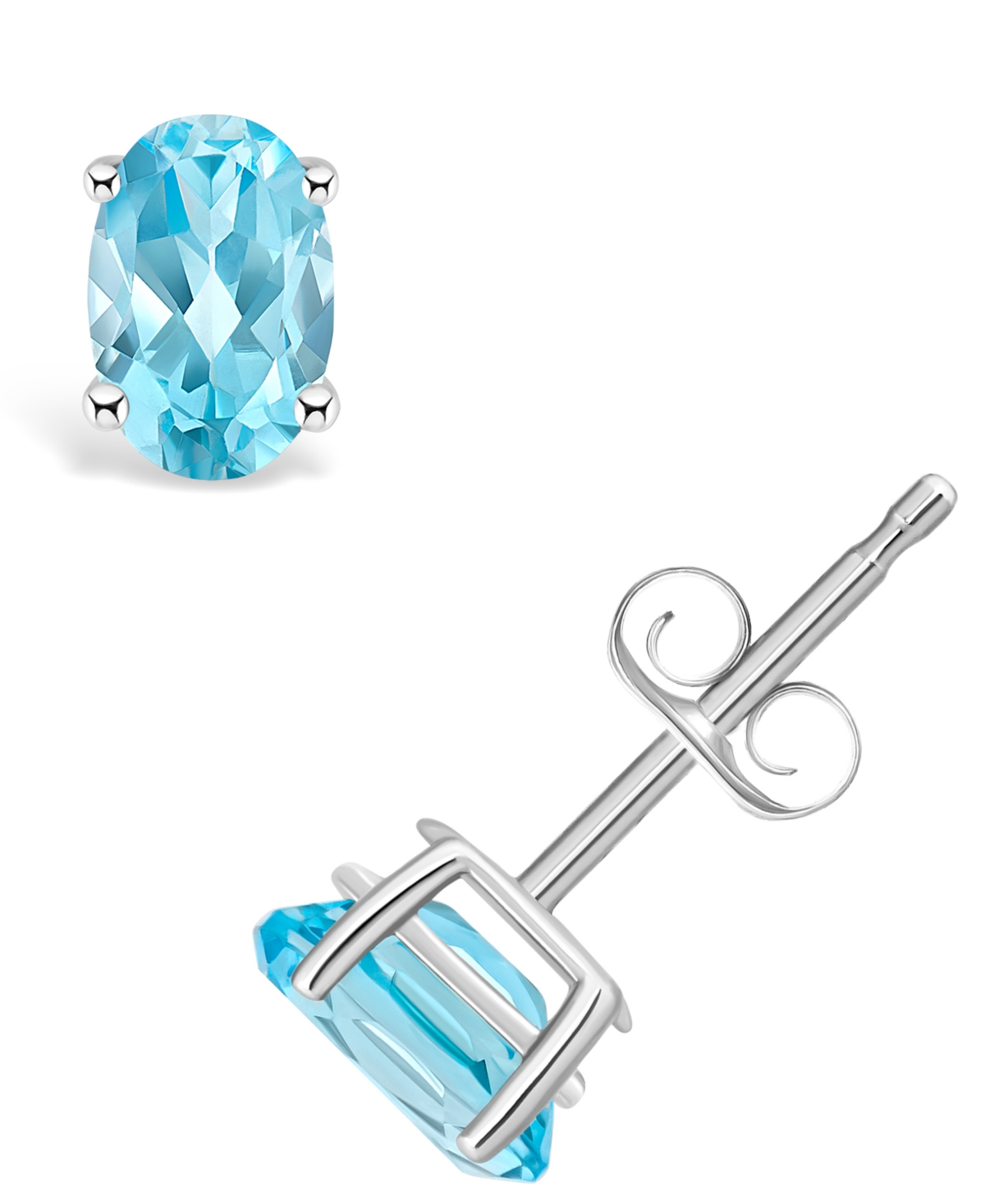Click here for Blue Topaz (1-1/6 ct. t.w.) Stud Earrings in 14K Y... prices