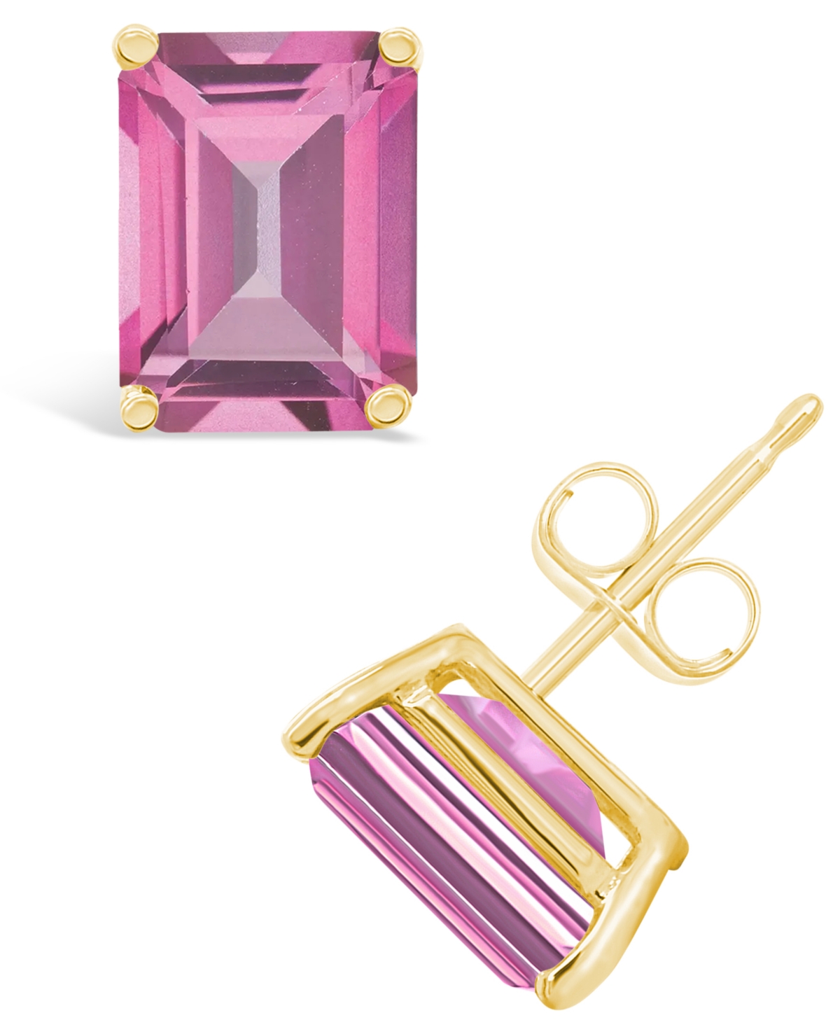 Click here for Pink Topaz (4 ct. t.w.) Stud Earrings in 14K Yello... prices