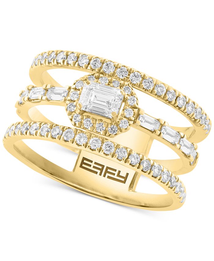 EFFY Collection EFFY® Diamond Multi-Cut Triple Row Statement Ring (7/8 ...