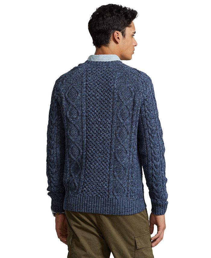 Polo Ralph Lauren Men's Aran-Knit Cotton Cardigan - Macy's