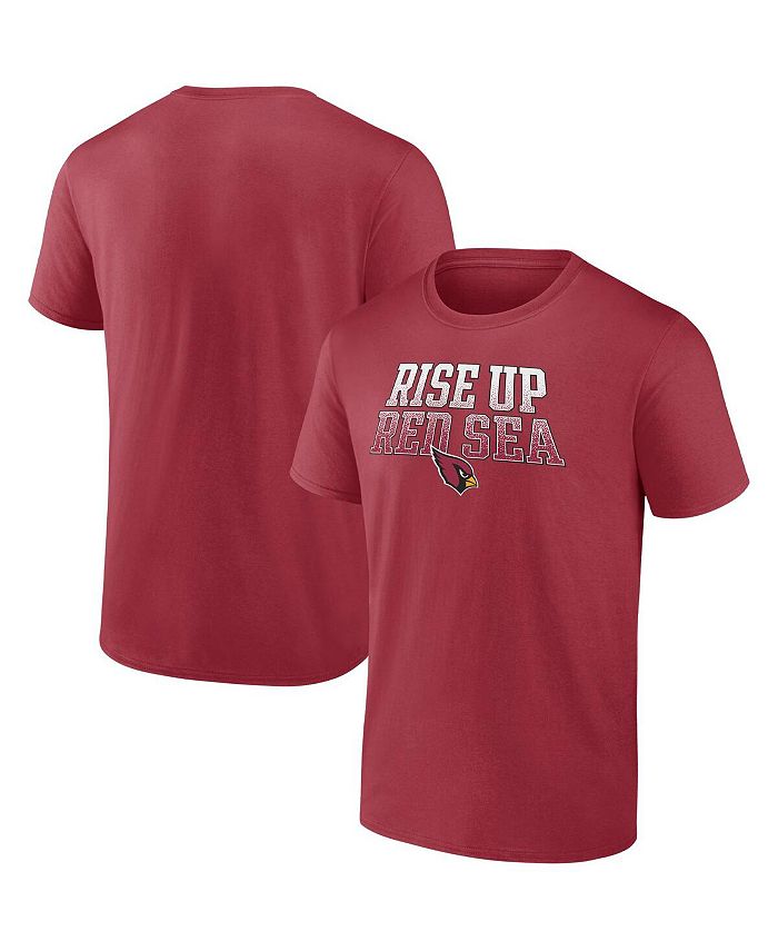 Fanatics Men's Cardinal Arizona Cardinals Rise Up Red Sea Heavy Hitter ...