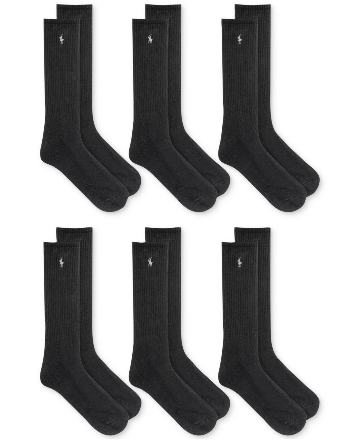 Polo Ralph Lauren Signature Embroidered Crew Socks  Pack of Six