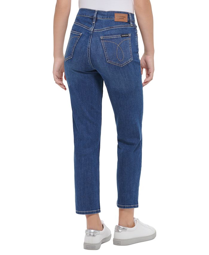 Calvin Klein Jeans Petite High-Rise Slim Straight-Leg Whisper-Soft ...