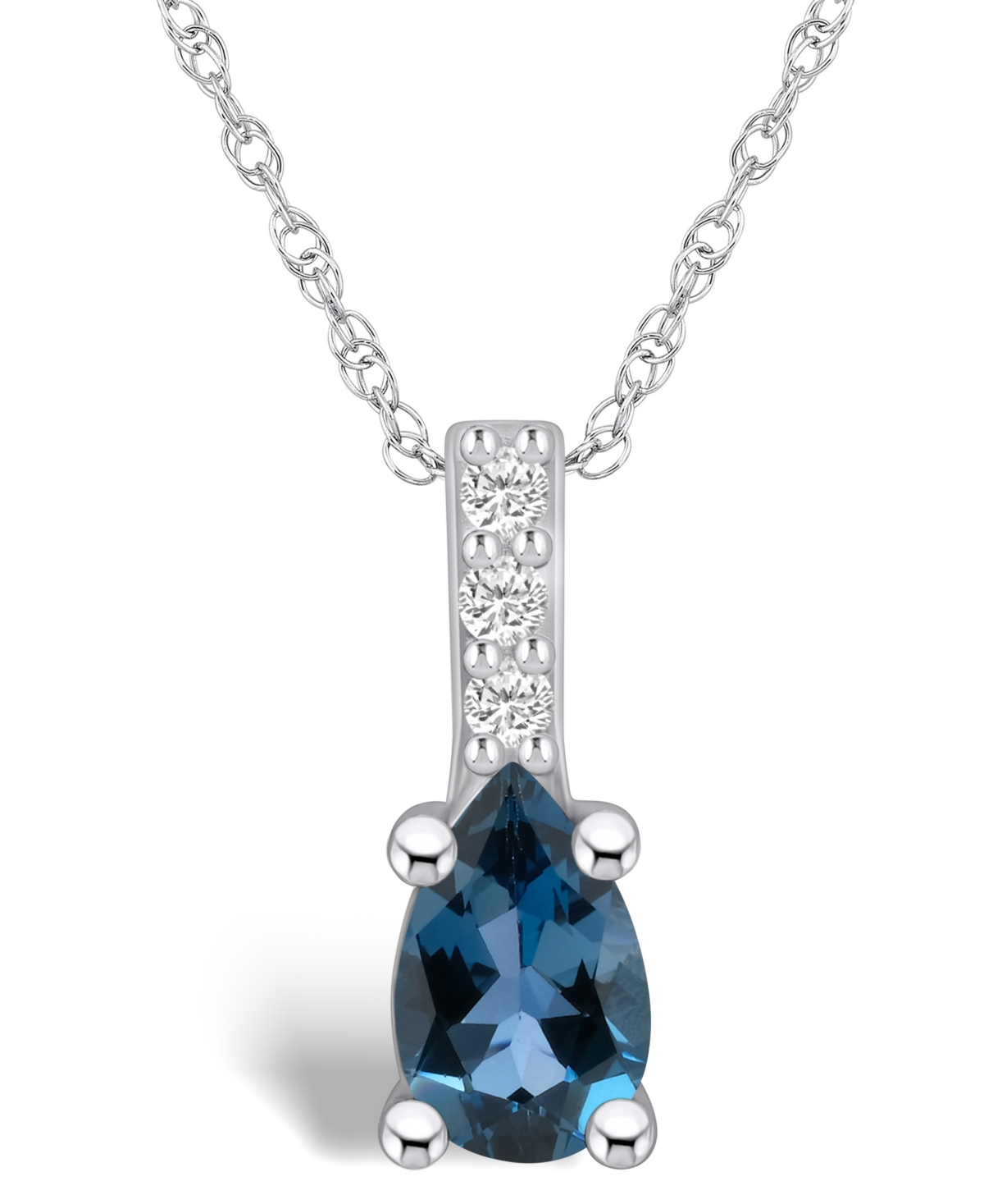Click here for Macys London Blue Topaz (1 Ct. T.w.) and Diamond A... prices