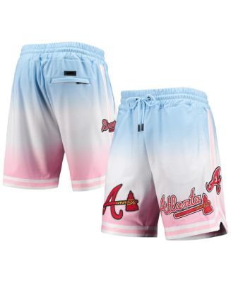 Men's Pro Standard Blue, Pink Atlanta Braves Team Logo Pro Ombre Shorts ...