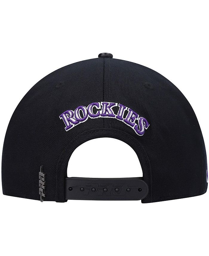 Pro Standard Men's Black Colorado Rockies Stacked Logo Snapback Hat ...