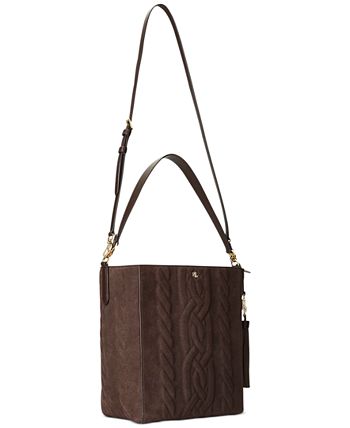Lauren Ralph Lauren Suede Medium Adley Bucket Bag - Macy's