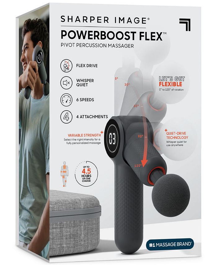 Sharper Image Powerboost Flex Pivot Percussion Massager - Macy's