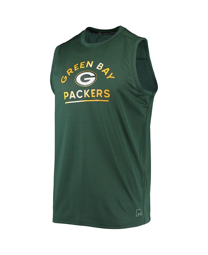 MSX by Michael Strahan Men's Green Green Bay Packers Rebound Tank Top ...