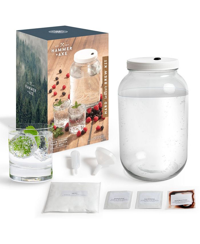 Hammer + Axe DIY Hard Seltzer Kit, Brew Hard Seltzer at Home With Glass ...