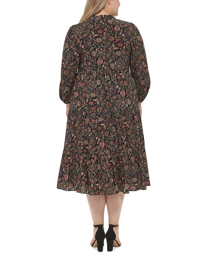 Jessica Howard Plus Size Paisley Midi Dress - Macy's