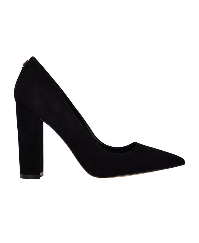 GUESS Women's Abagail Block Heel Plain Pumps & Reviews - Women - Macy's