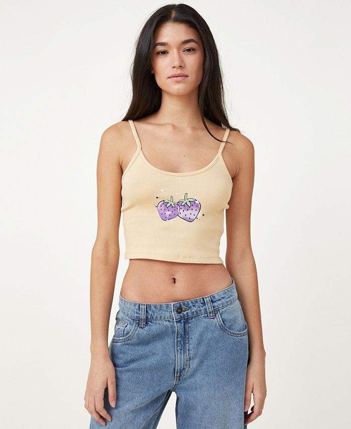 COTTON ON Women's Graphic Rib Camisole Top - Macy's