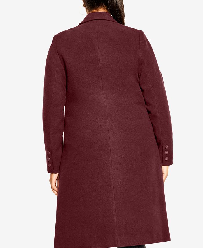 CITY CHIC Plus Size Effortless Chic Coat - Macy's