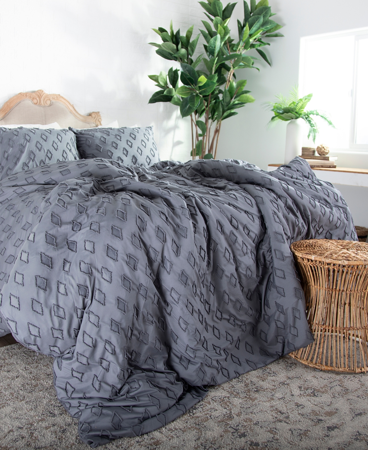 Click here for Southshore Fine Linens Gemma 2 Piece Textured Duve... prices