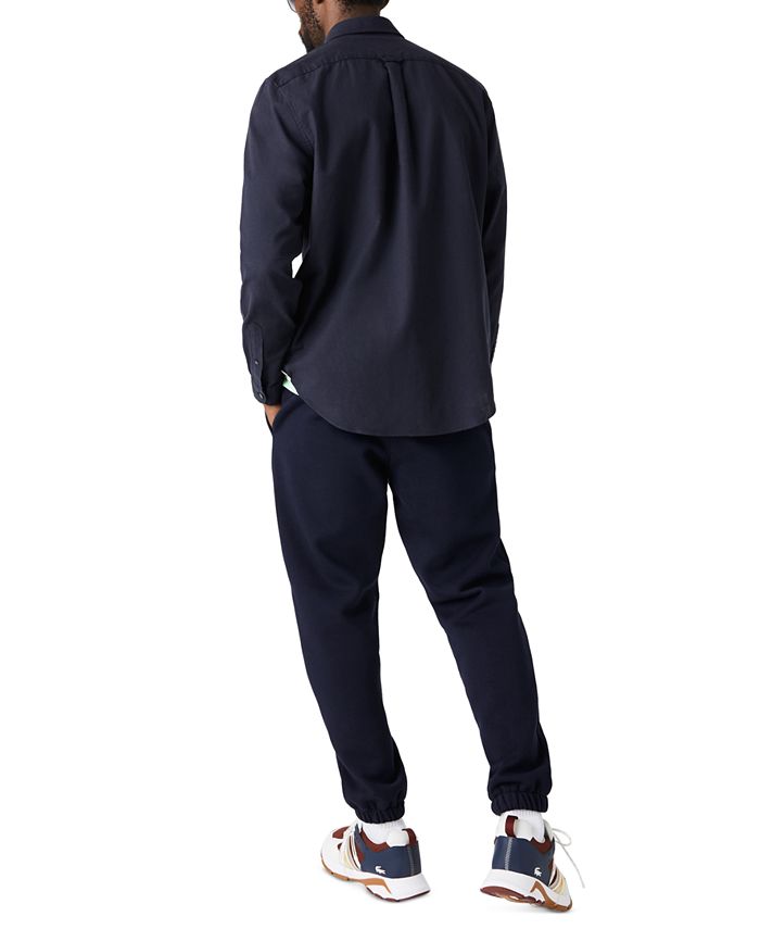 Lacoste Men's Regular Fit Long-Sleeve Solid Oxford Shirt - Macy's