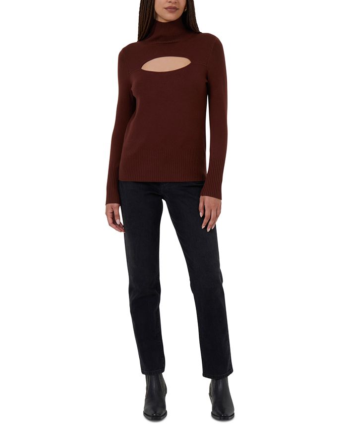 French Connection Women's Babysoft Front-Cutout Sweater - Macy's