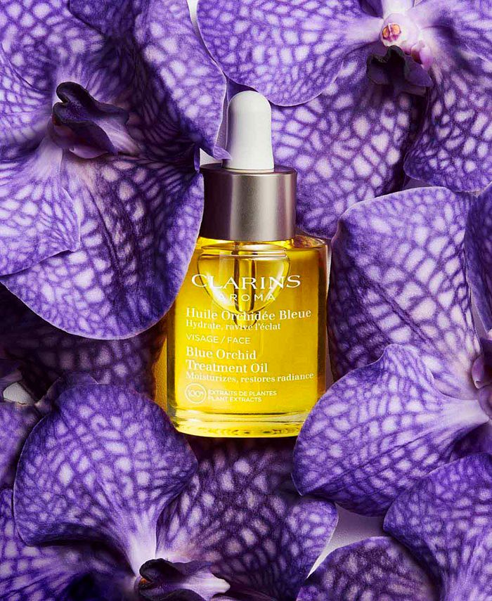 Clarins Blue Orchid Radiance & Hydrating Face Treatment Oil - Macy's