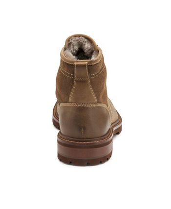 Johnston & Murphy Men's Barrett Plain Toe Shearling Boots - Macy's