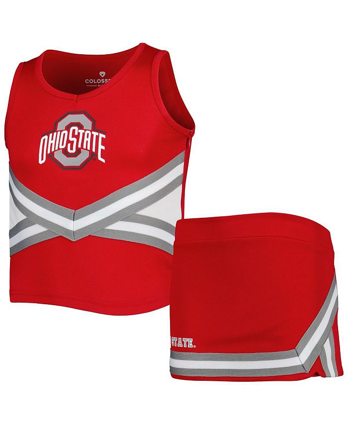 Colosseum Big Girls Scarlet Ohio State Buckeyes Carousel Cheerleader ...