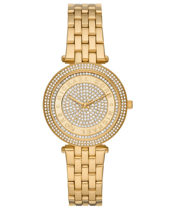 Michael Kors Women's Darci Three-Hand Gold-Tone Stainless Steel ...