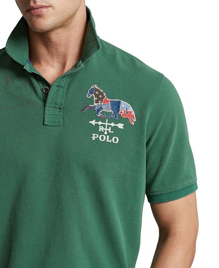 Polo Ralph Lauren Men's Classic-Fit Mesh Graphic Polo Shirt - Macy's