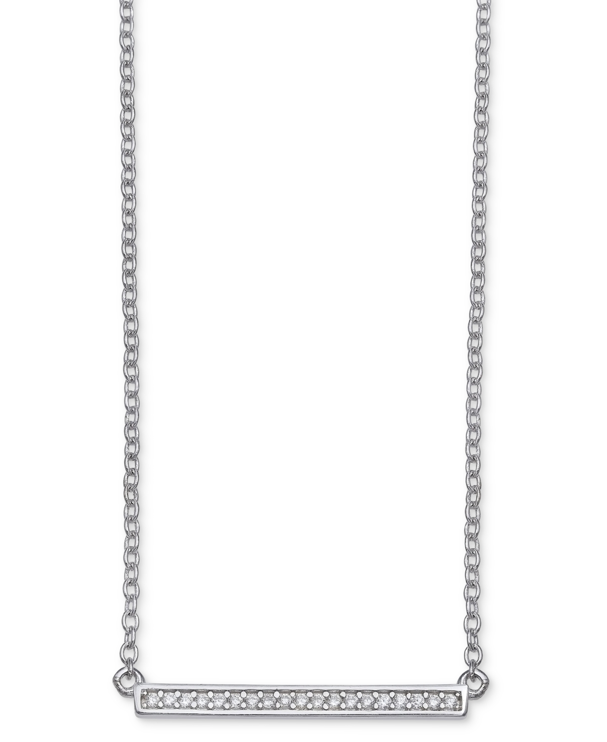 Click here for Giani Bernini Cubic Zirconia Pave 16 Bar Necklace... prices