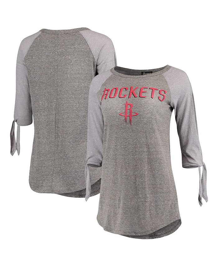 Gameday Couture Women's Heathered Gray Houston Rockets Open Shoulder ...