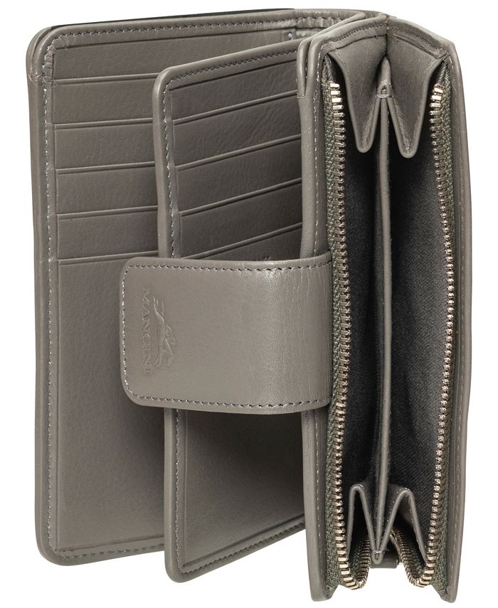 Mancini Women's Basket Weave Collection RFID Secure Mini Clutch Wallet ...
