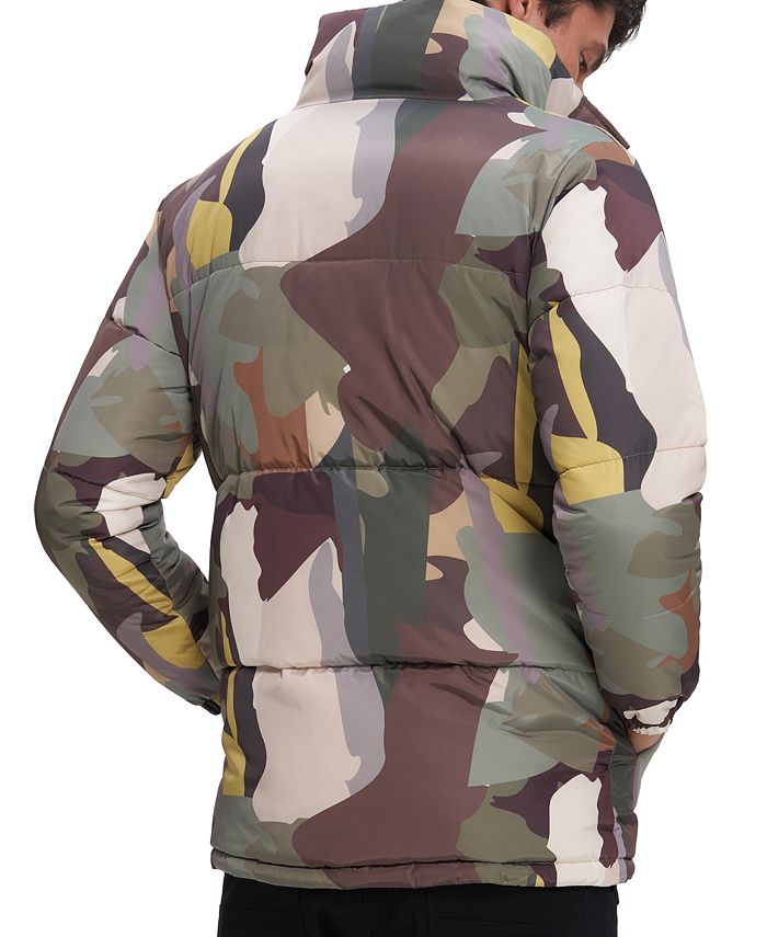 NOIZE Men's Relaxed-Fit Quilted Camouflage Puffer Jacket - Macy's