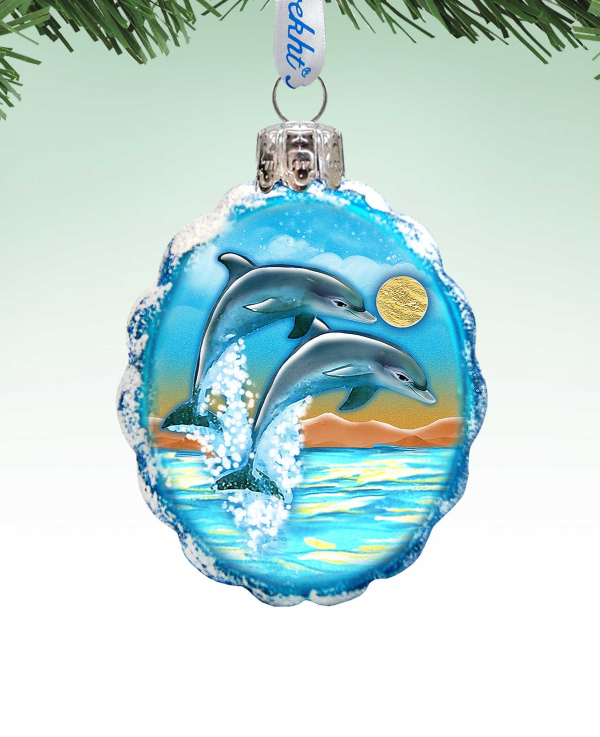 Click here for Designocracy Flower Dolphins Mercury Holiday Ornam... prices