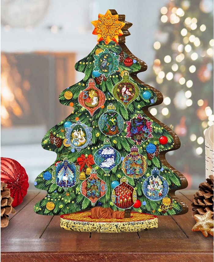 Designocracy 12 Days of Christmas Holiday Decorated Tree - Macy's