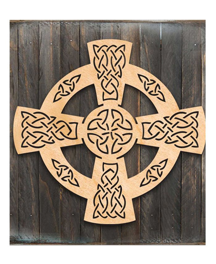 Designocracy Celtic Wheel Cross Holiday Wall Art - Macy's