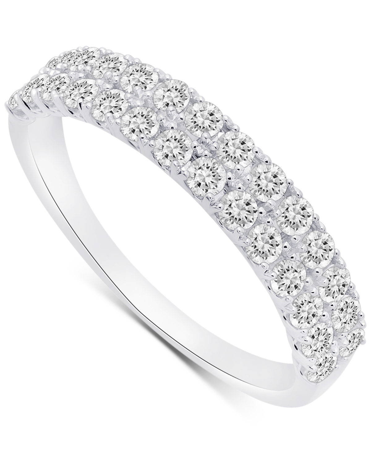 Click here for Diamond Double Row Band (3/4 ct. t.w.) in Platinum... prices