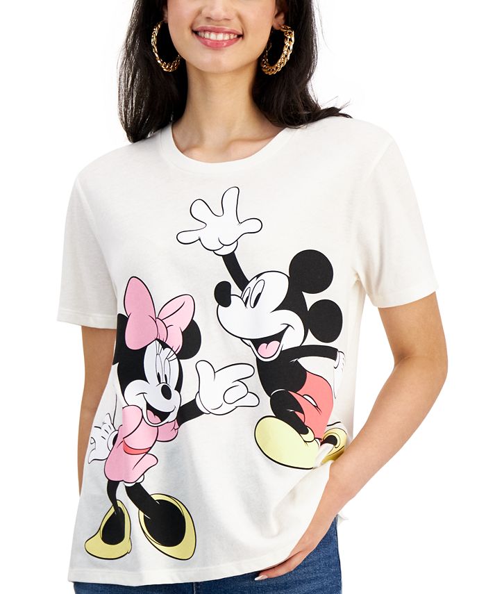 Disney Juniors' Minnie And Mickey Graphic T-Shirt - Macy's