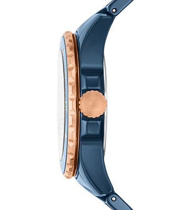 Fossil Women's Fb-01 Three-Hand Blue Ceramic Bracelet Watch, 36mm & Reviews - All Watches ...