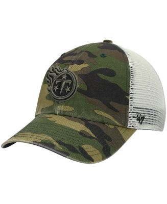 Men's '47 Camo Tennessee Titans Branson Clean Up Trucker Hat - Macy's