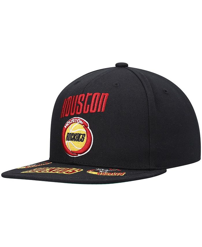 Mitchell & Ness Men's Black Houston Rockets Hardwood Classics Front ...