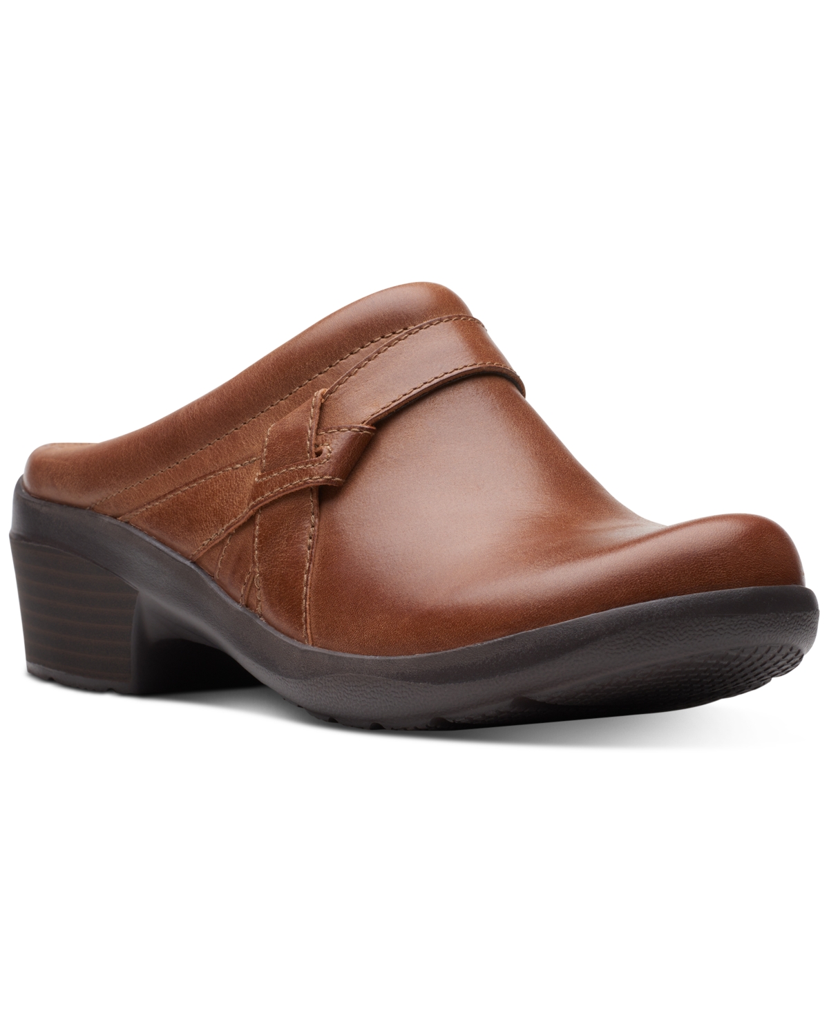 Click here for Clarks Womens Angie Mist Clogs - Dark Tan prices