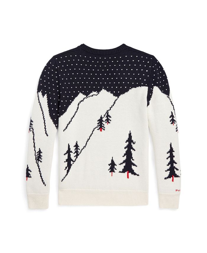 Polo Ralph Lauren Big Boys Skier Cotton-Blend Sweater - Macy's