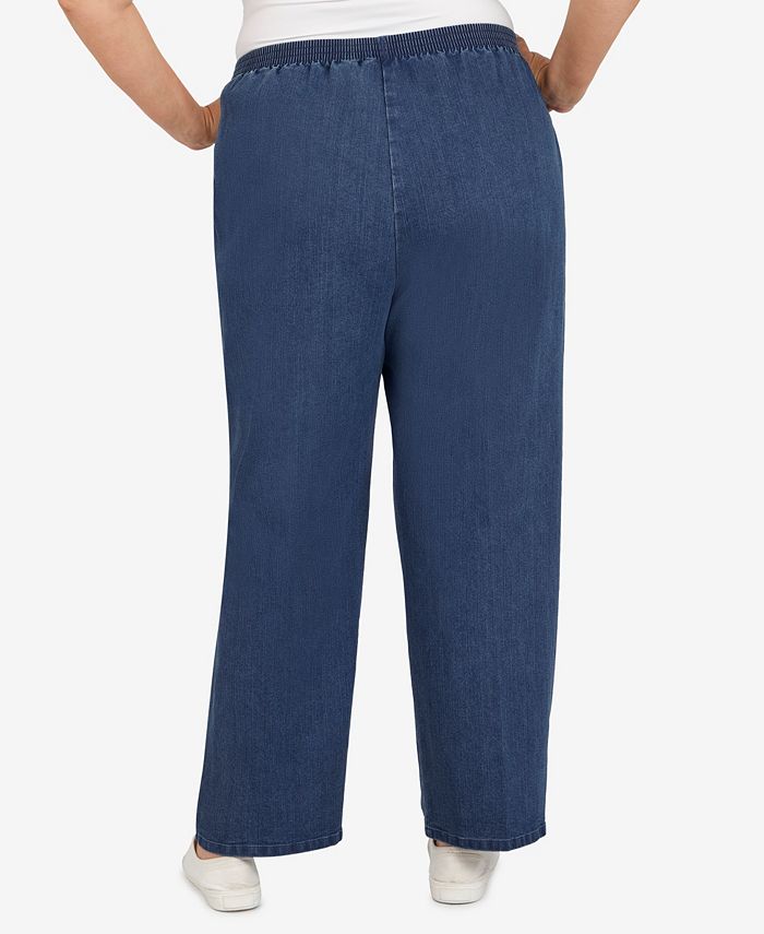 Alfred Dunner Plus Size Lake Placid Pull-On Straight Leg Regular Length ...