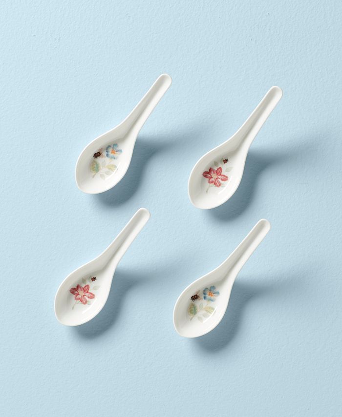 Lenox Butterfly Meadow 4 Piece Soup Spoon Set - Macy's
