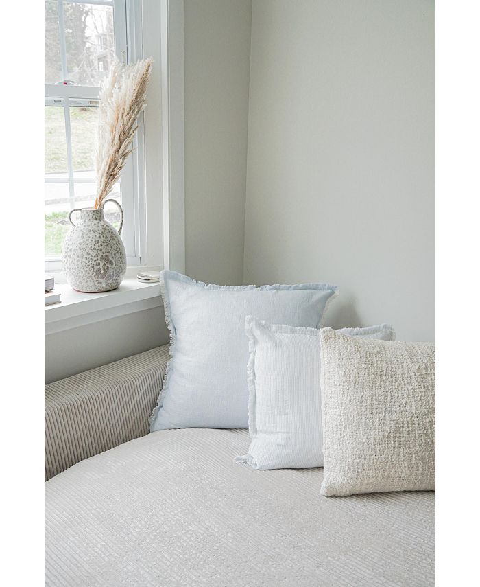 Anaya Home Sky Blue Crossdye Linen Down Throw Pillow - Macy's