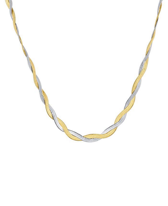 And Now This Two Tone Twisted Snake Chain Necklace - Macy's