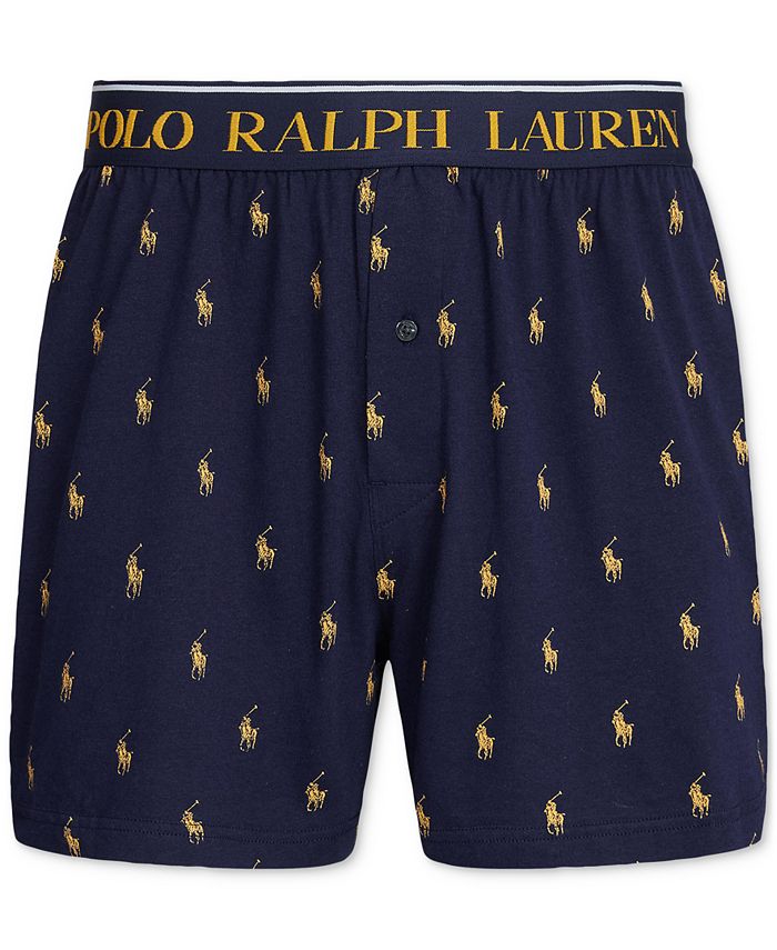 Polo Ralph Lauren Men's Cotton-Blend Exposed Waistband Boxers - Macy's